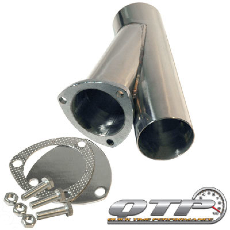QTP 3in Weld-On QTEC Exhaust Cutout Y-Pipe – 10 Second Racing
