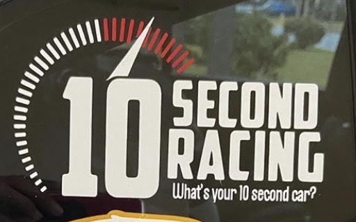 10 Second Racing® Track Day Window Decal