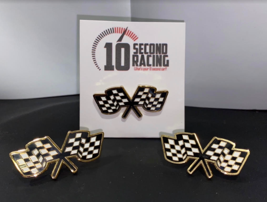 10 Second Racing® Official Race Flags Hat Pin